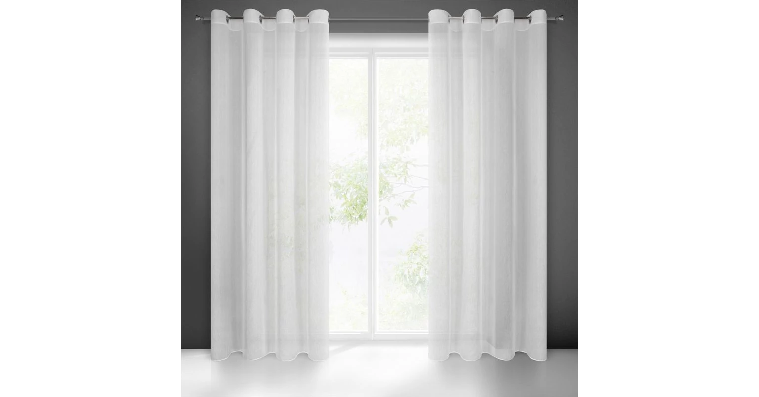 Rebecca fényáteresztő függöny finom esőszerkezettel Fehér 140x250 cm ...