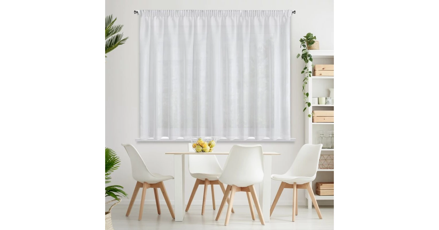 Rebecca fényáteresztő függöny finom esőszerkezettel Fehér 300x150 cm ...